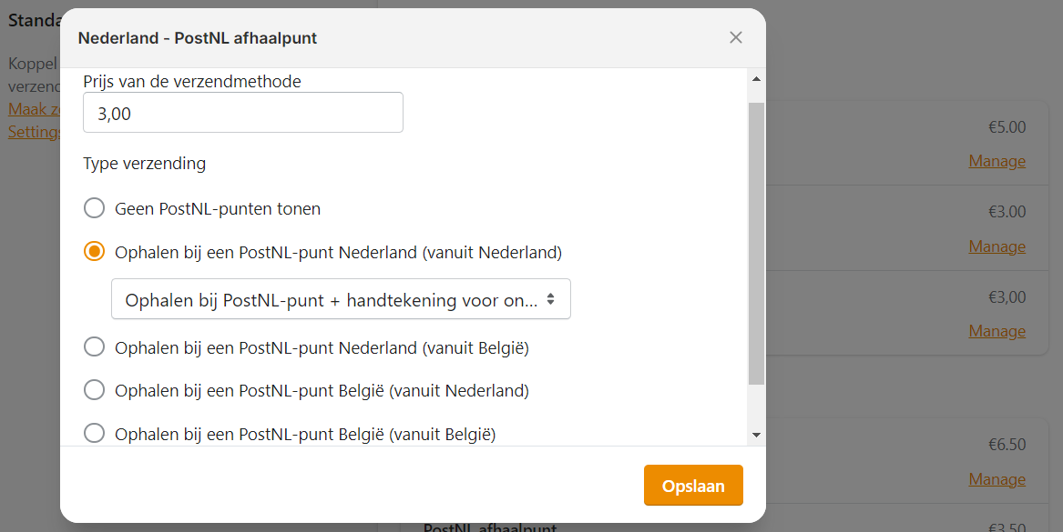 PostNL Shopify Manual